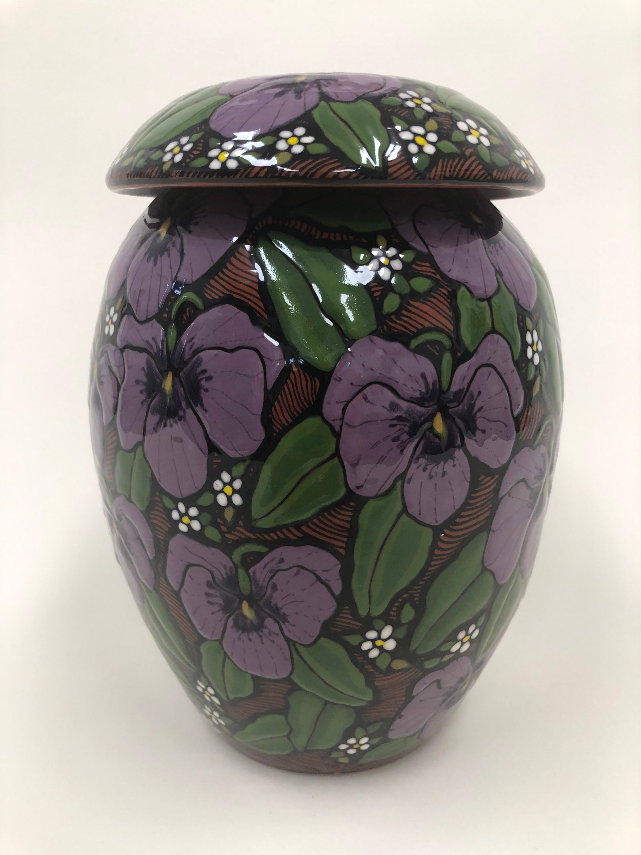 Urn Violet and Monarch Design Item URN-3003 | Etsy