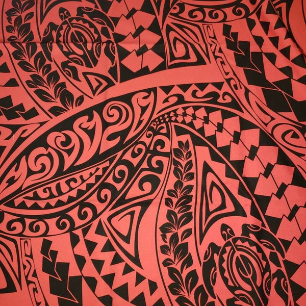 Hawaiian Tribal Print Fabric - Etsy