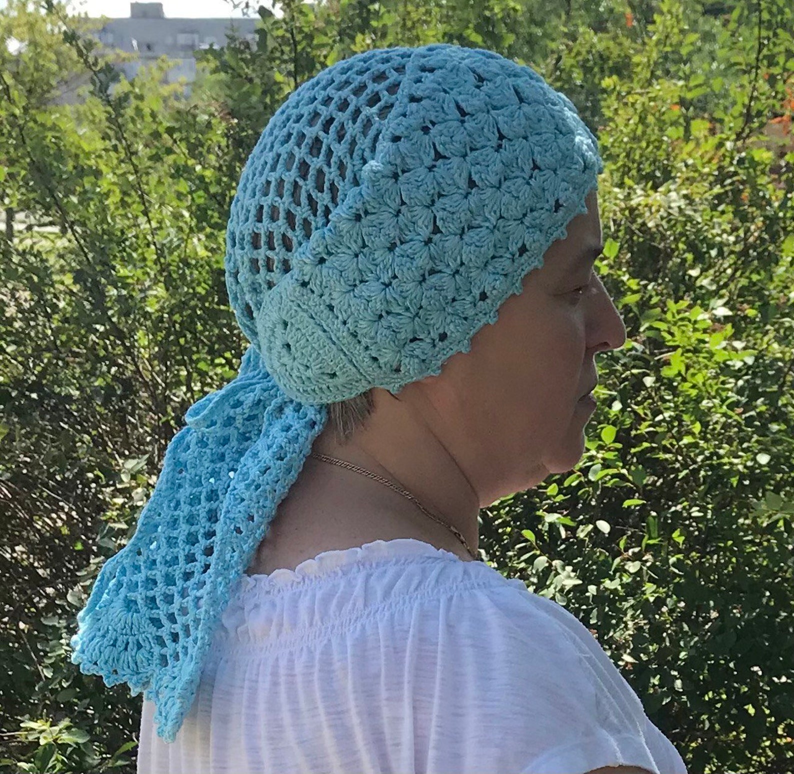Crochet PATTERN Bandana in Boho Style, Crochet Bandana, Crochet Hair ...
