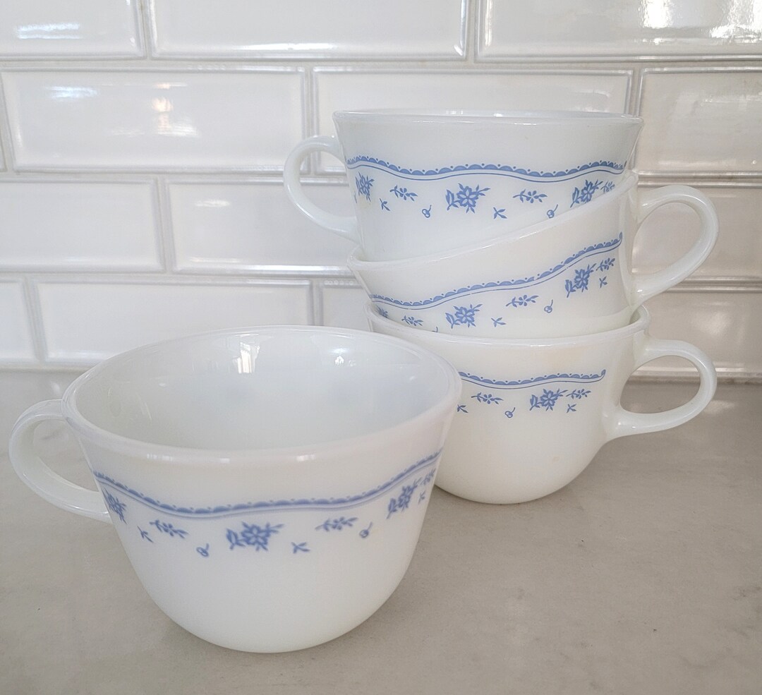 Vintage Corning Pyrex Morning Blue Coffee Mugs or Coffee Cups - Etsy