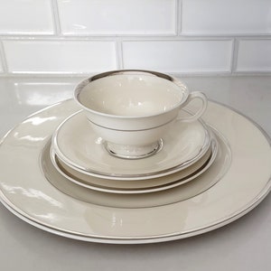 Vintage 29 Piece Setting Castleton China St. Regis Pattern Ivory With ...