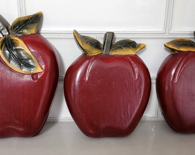 Vintage Home Interiors Apple Wall Decor Set of 3 - Etsy