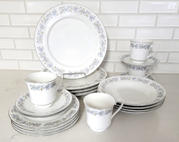 Vintage Dynasty Fine China Elegance Pattern Dinnerware Set for Four, 20 ...
