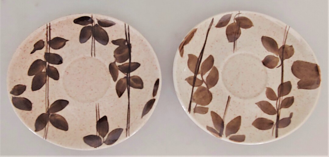 Pair of Vintage Redwing Tampico Pattern Saucers, Vintage Red Wing ...