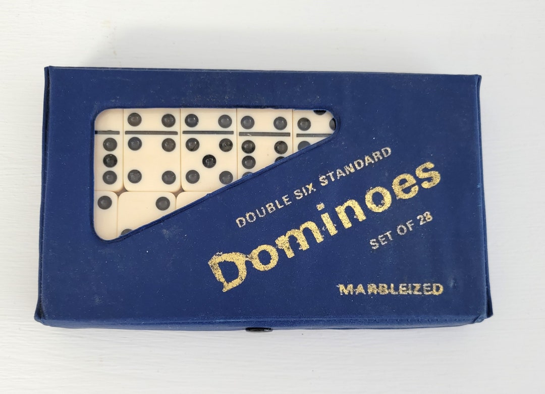 Vintage 28 Piece Double Six Standard Domino Set, Vintage Games - Etsy
