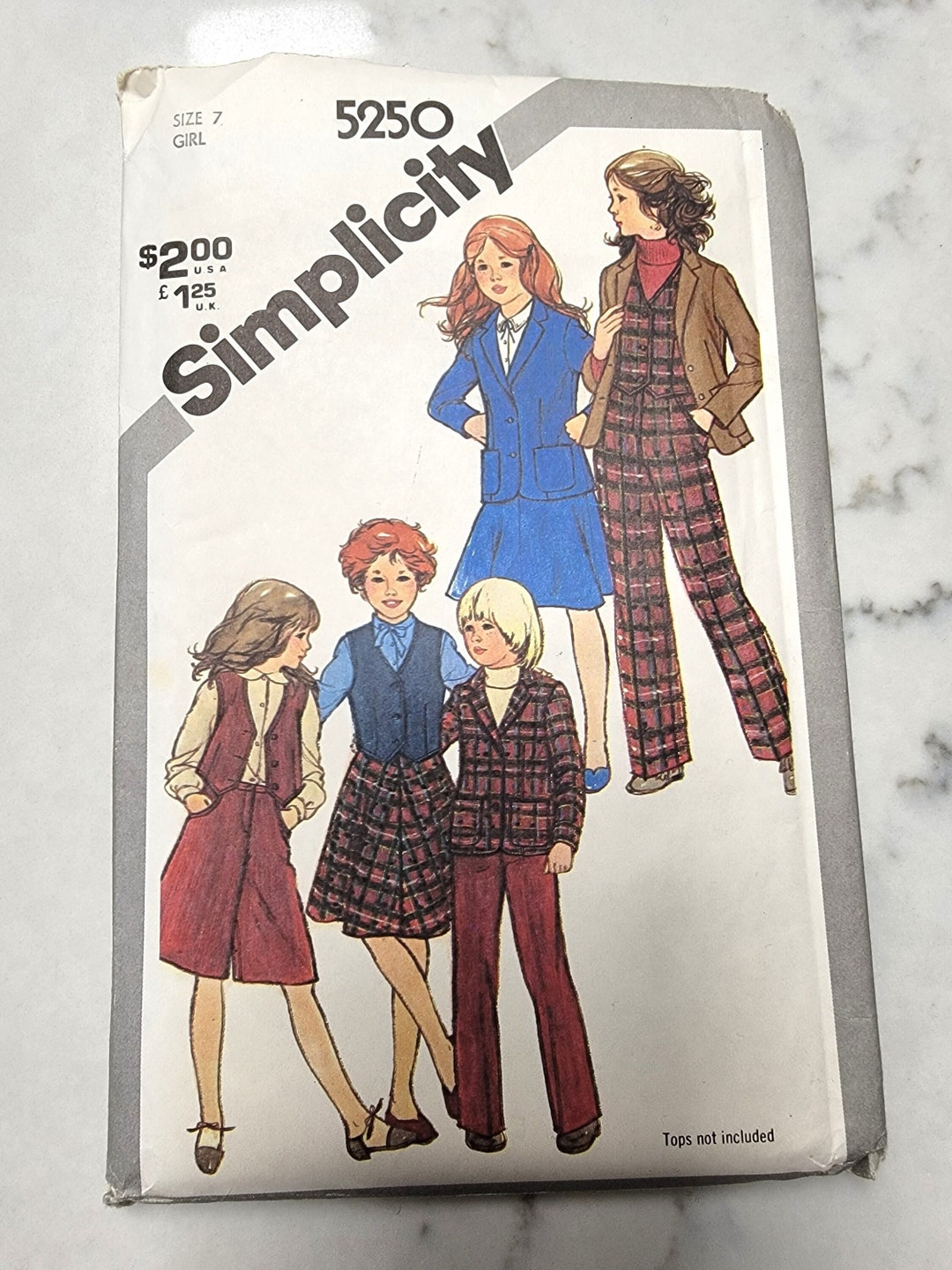 Vintage 1981 Simplicity #5250 Girls Size 7 or Size 8 Skirt, Culottes ...