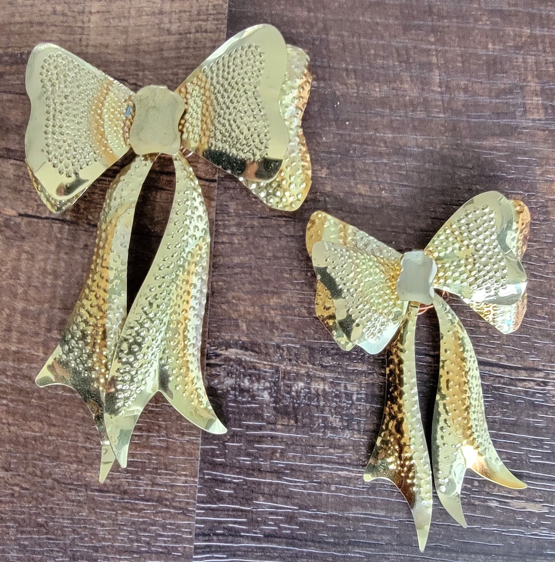 Pair of Vintage Home Interior Metal Wall Bows - Etsy