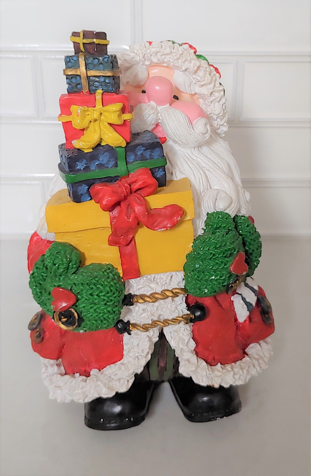 Vintage Resin Santa Statue, Vintage Joelson Industries 1997 Resin Santa ...