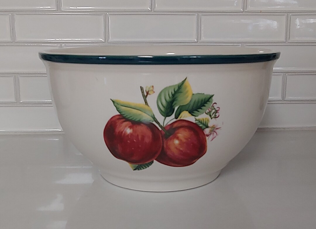 Vintage China Pearl Apples Casual 8 Inch Serving or Mixing Bowl - Etsy