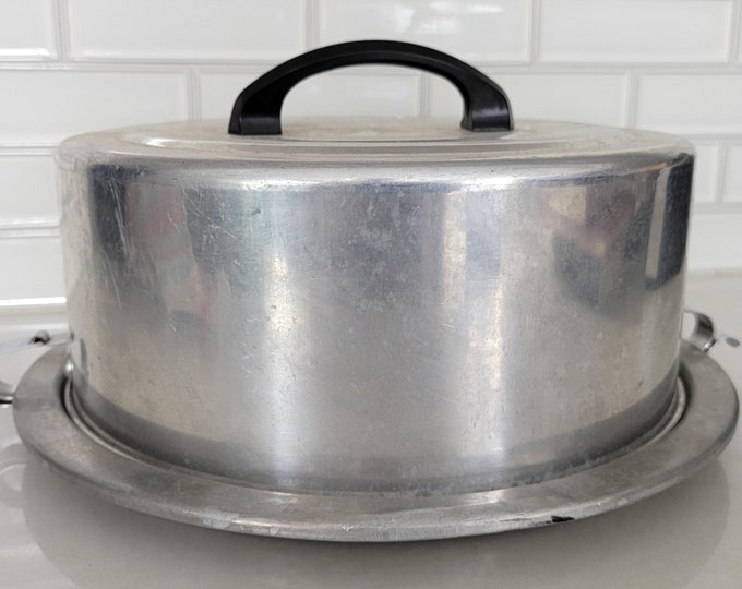 Vintage Aluminum Cake Carrier - Etsy Vintage Aluminum Cake Carrier - Etsy