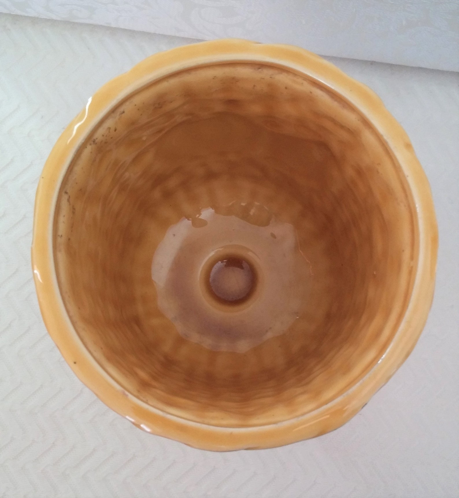 Vintage Lefton China Pedestal Bowl in Harvest Gold Pattern - Etsy