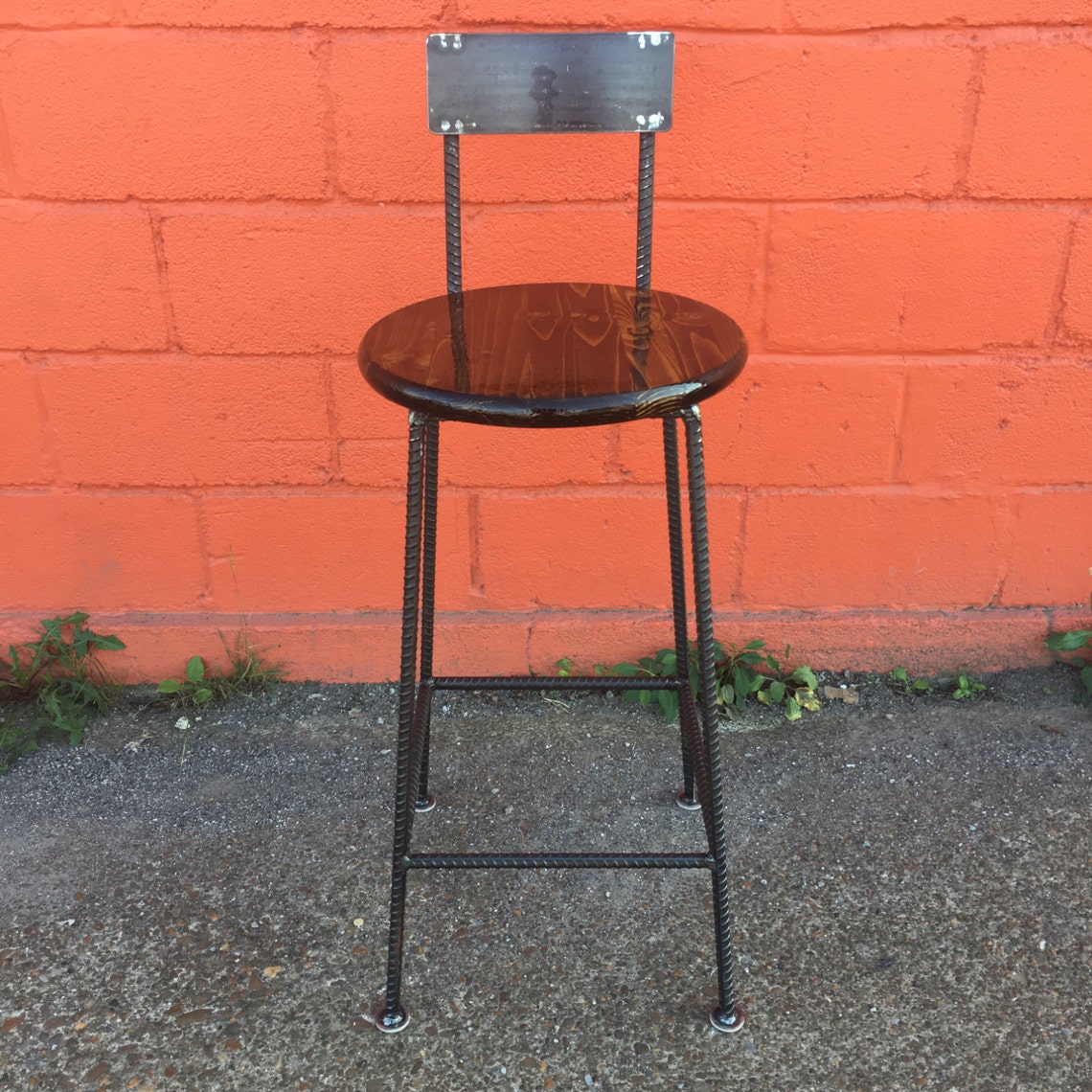 Rebar Stool W/ Seat Back Felt Pads Made to Order Custom - Etsy
