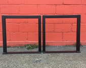 Rectangle Style Metal Table Legs Blackened Brushed Steel - Etsy