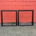 Rectangle Style Metal Table Legs Blackened, Brushed Steel Powder Coated ...