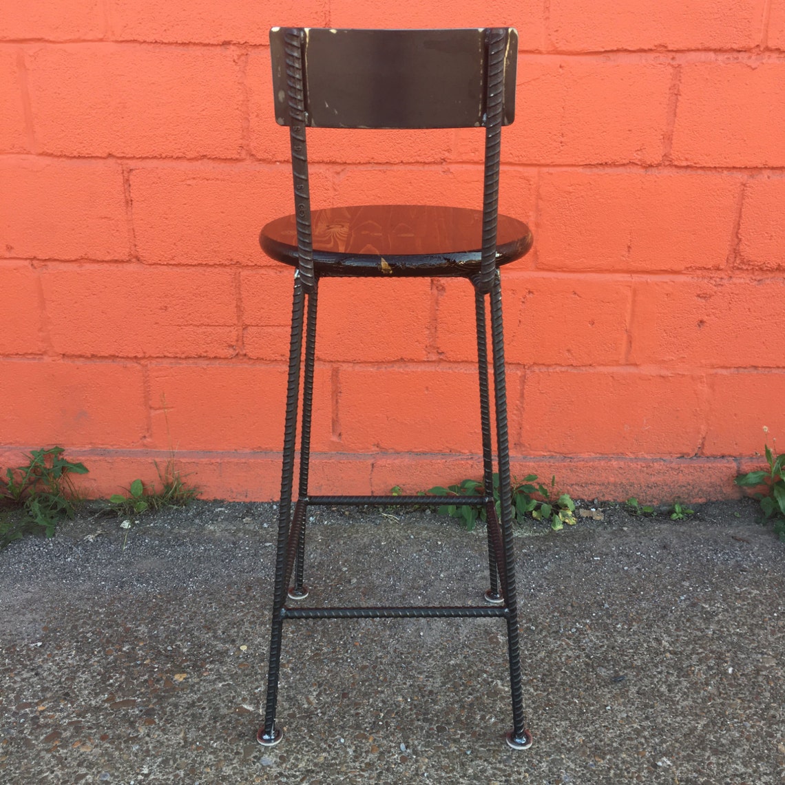 Rebar Stool W/ Seat Back Felt Pads Made to Order Custom - Etsy