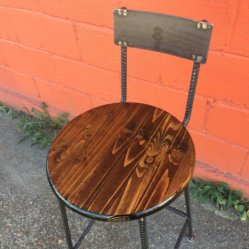 Rebar Stool W/ Seat Back Felt Pads Made to Order Custom - Etsy