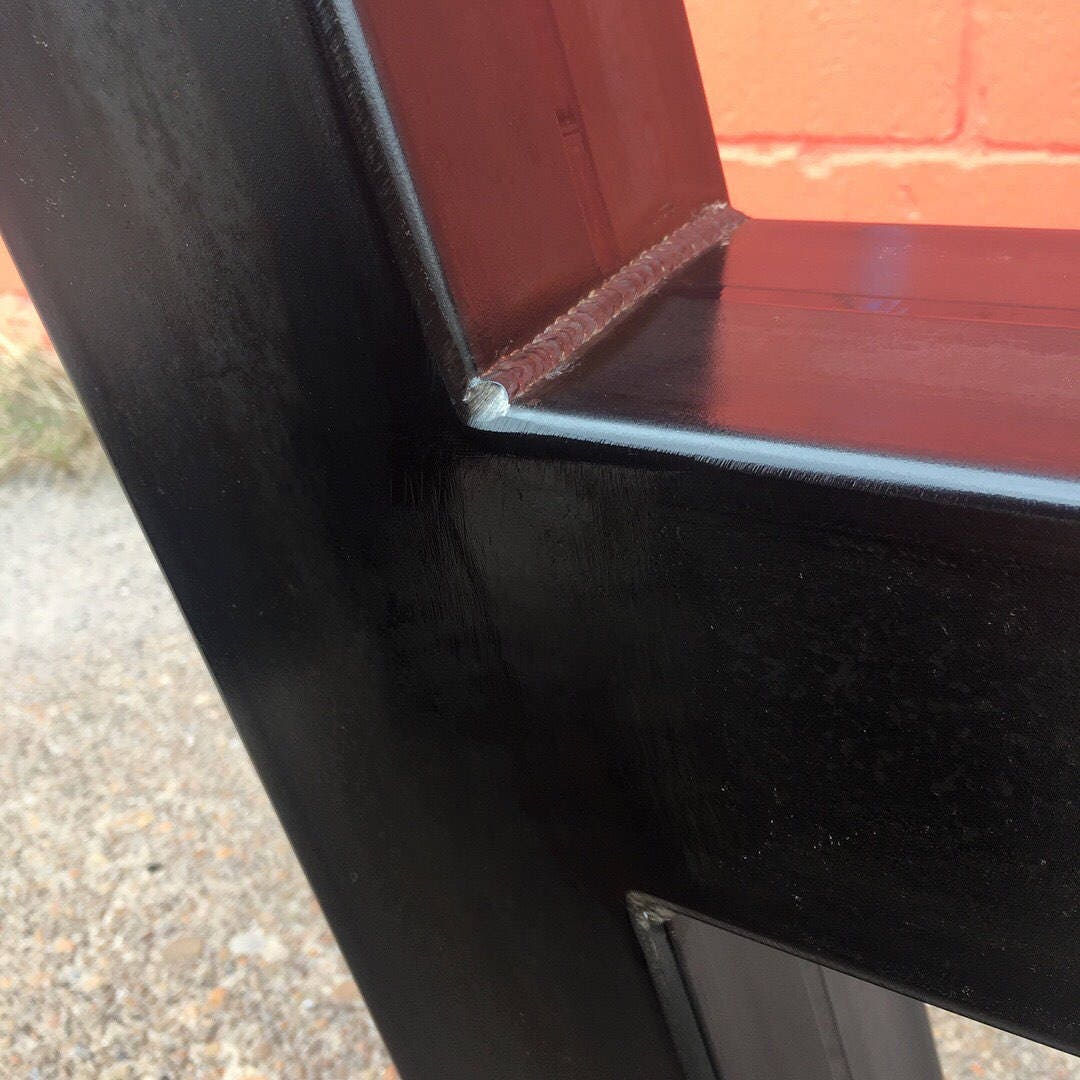 A-frame Style Metal Table Legs 4x4 Blackened Brushed - Etsy