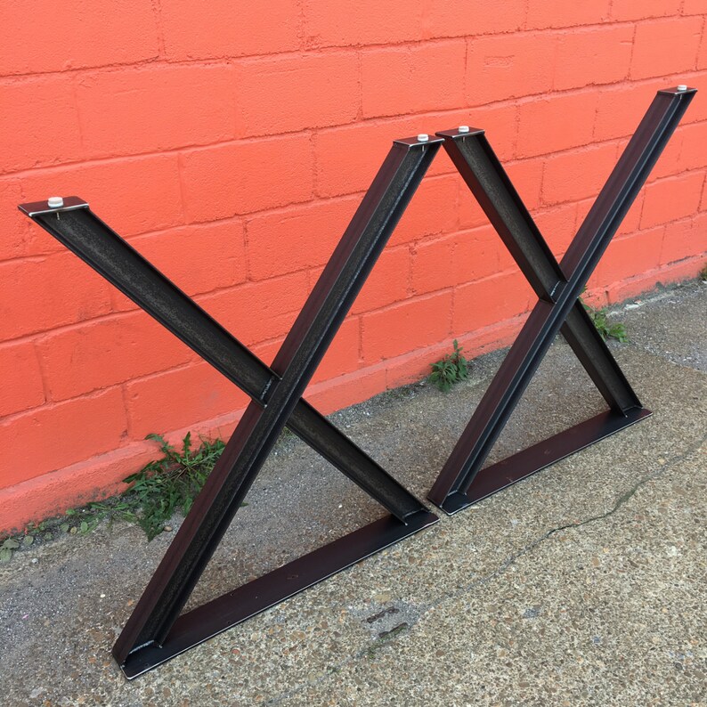 I-beam X Style Metal Table Legs Satin/high Gloss Finishes - Etsy