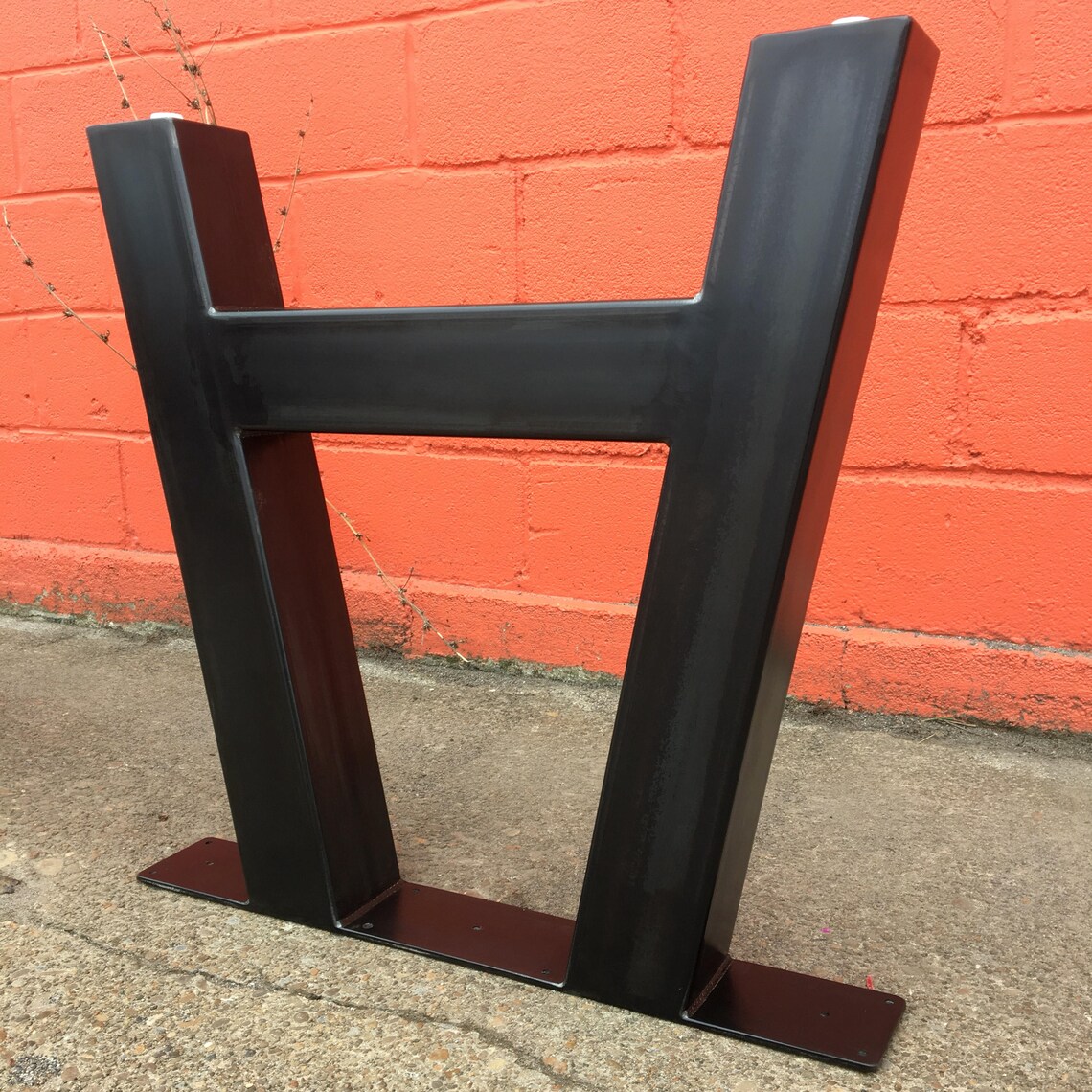 A-frame Style Metal Table Legs 4x4 Blackened Brushed - Etsy