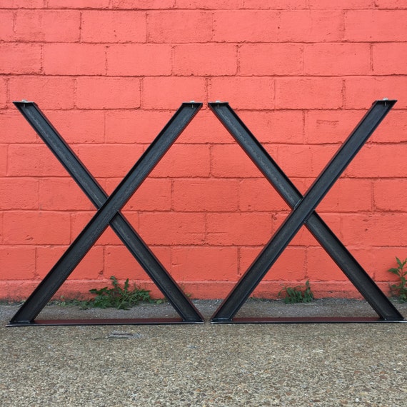 I-beam X Style Metal Table Legs Satin/high Gloss Finishes | Etsy