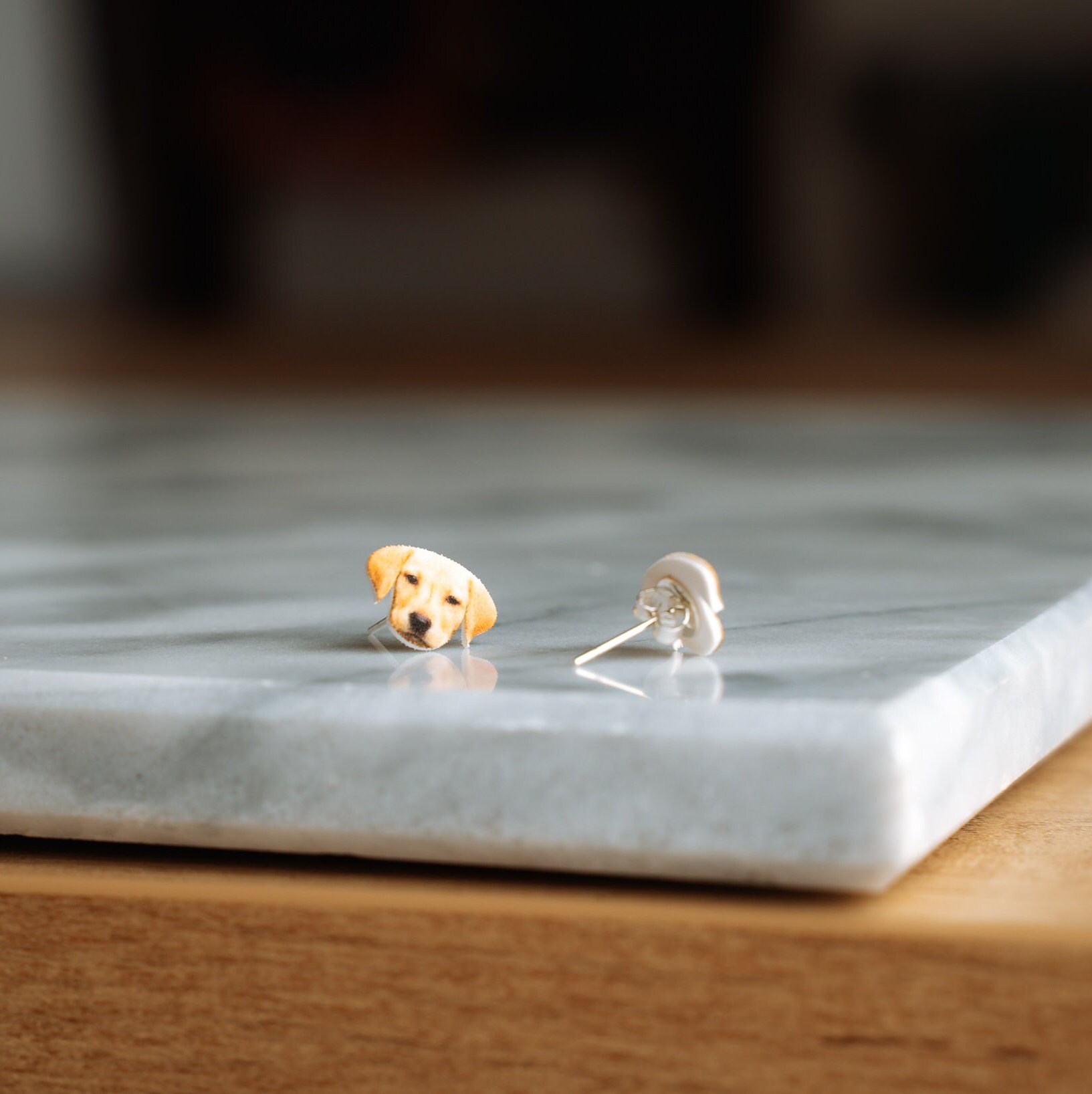 Cream Labrador Puppy Head Dog Breed Stud Earrings 1 Pair - Etsy