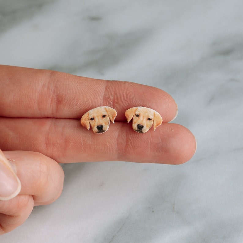 Cream Labrador Puppy Head Dog Breed Stud Earrings 1 Pair - Etsy