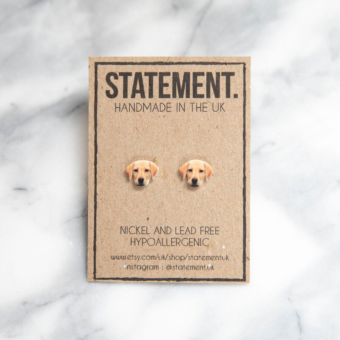 Cream Labrador Puppy Head Dog Breed Stud Earrings 1 pair | Etsy