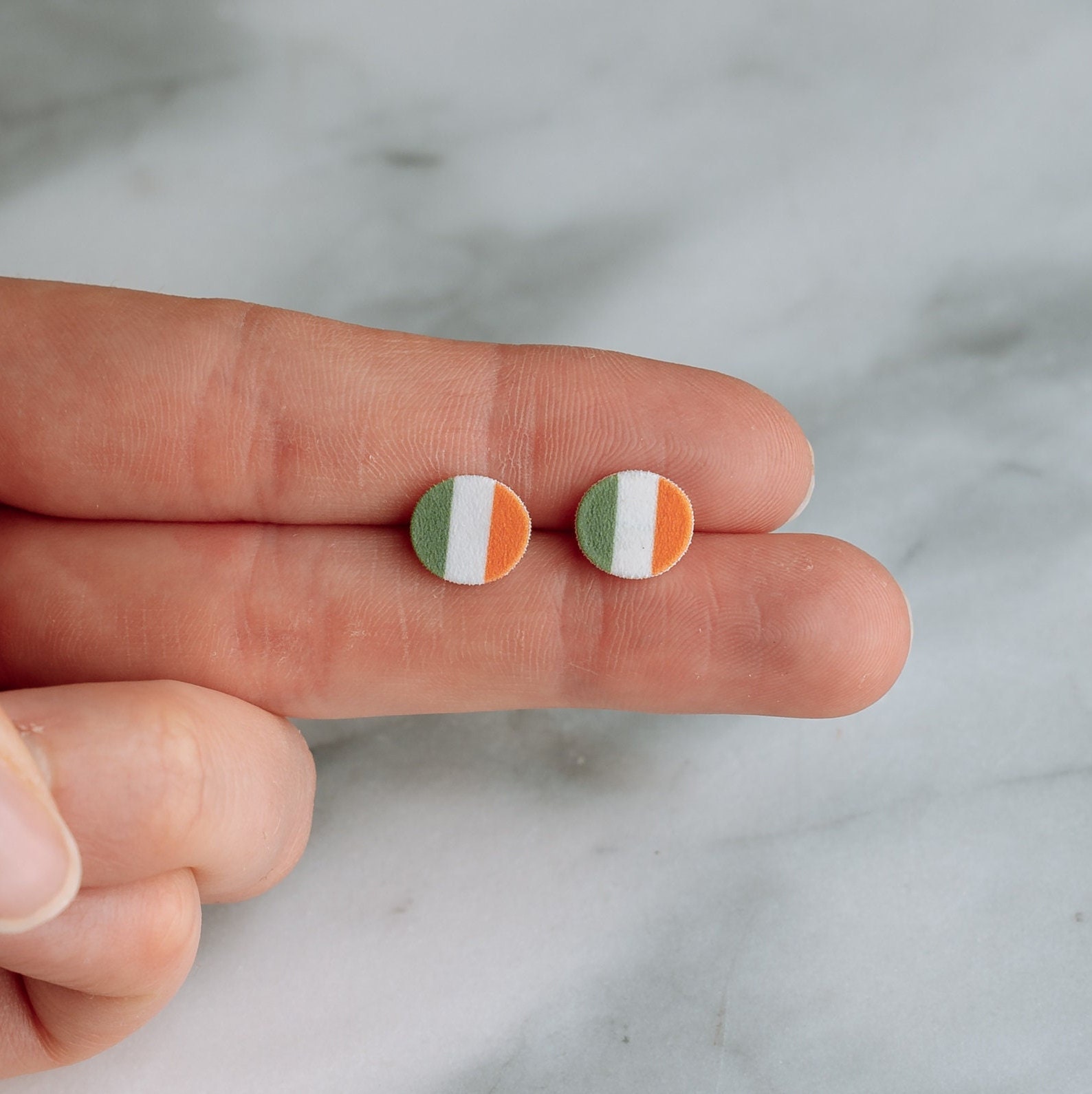 Irish / Ireland National Tricolour Flag Stud Earrings 1 Pair - Etsy