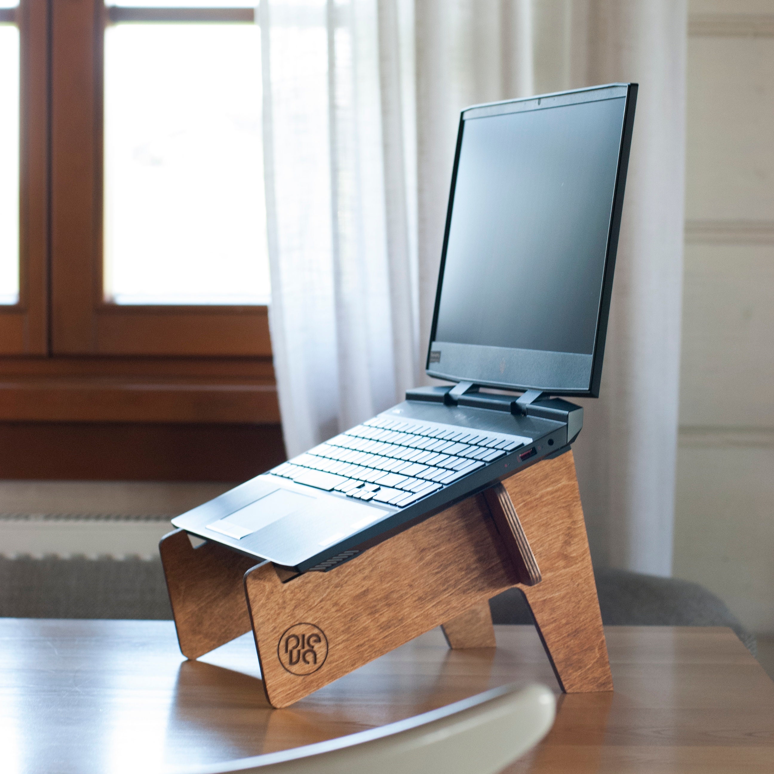 Laptop Stand BROWN. the Best Present, Plywood Ergonomic, Stylish Laptop ...