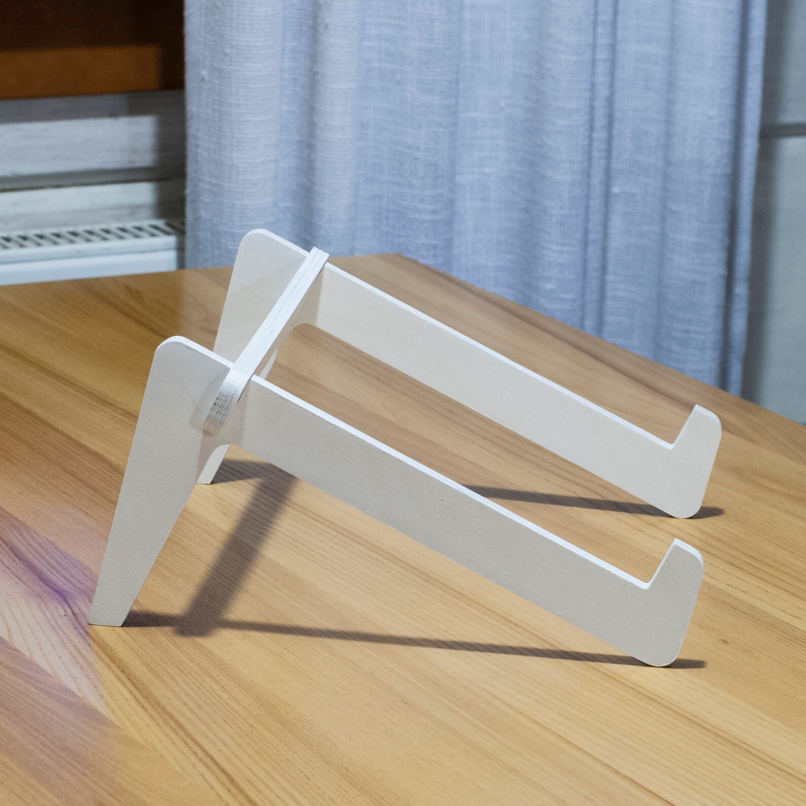 Laptop Stand MILK. Elegant, White Colored, Plywood. Portable Wood ...