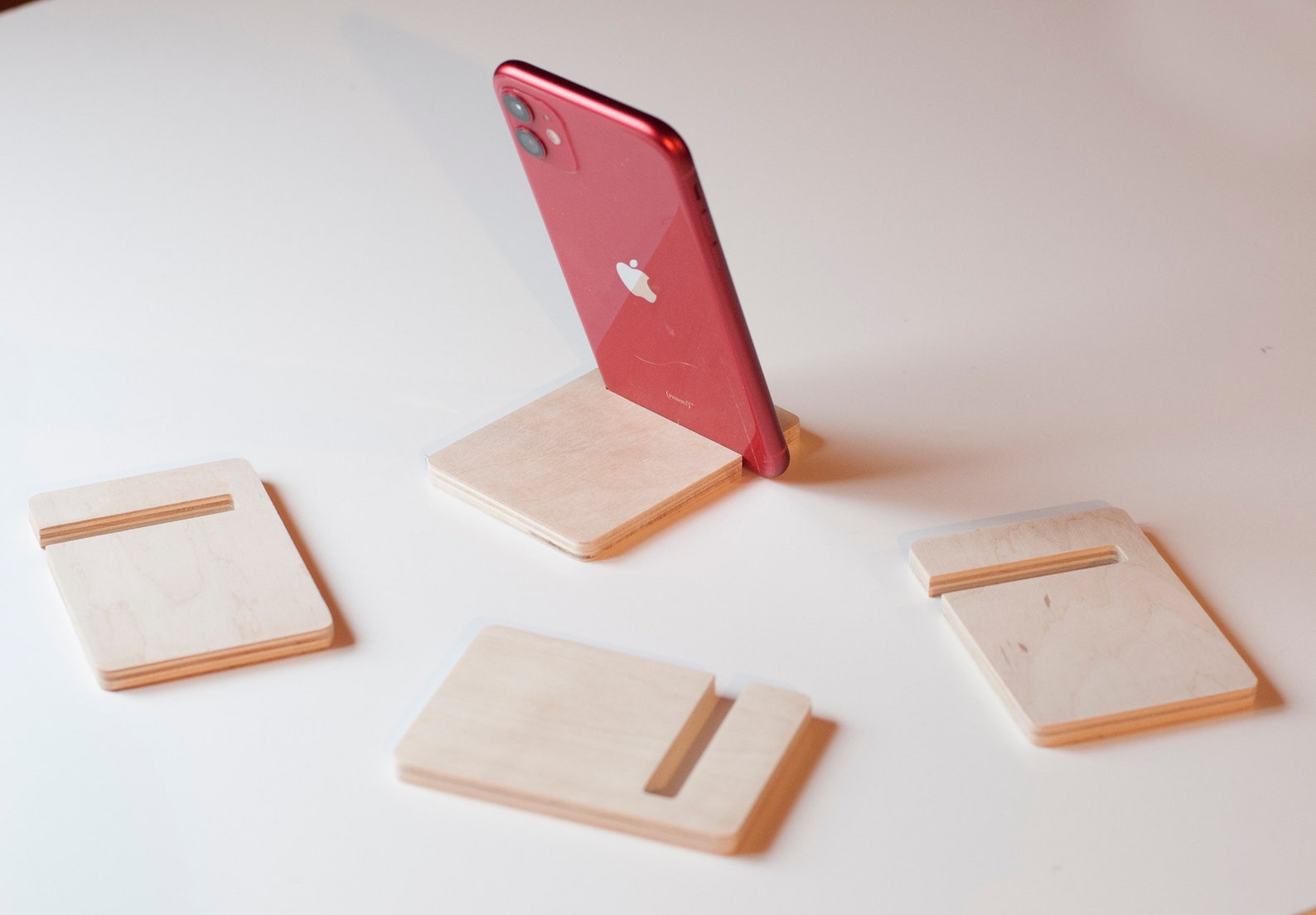 Plywood Phone Stand for iPhone or Smartphones Perfect for Zoom ...
