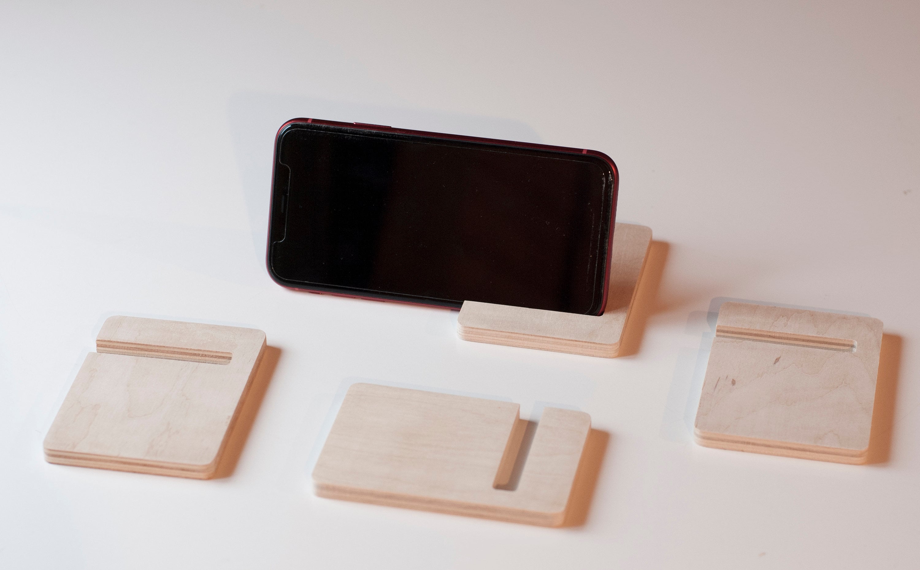 Plywood Phone Stand for iPhone or Smartphones Perfect for Zoom ...