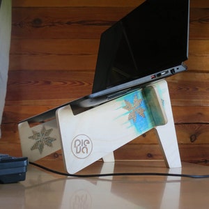 Laptop Stand LT. Plywood Ergonomic, Colored, Stylish Laptop Stand Home ...