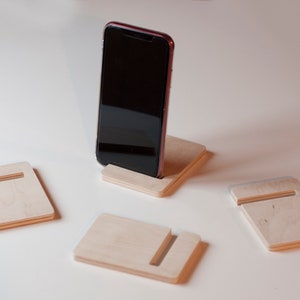 Plywood Phone Stand for iPhone or Smartphones Perfect for Zoom ...