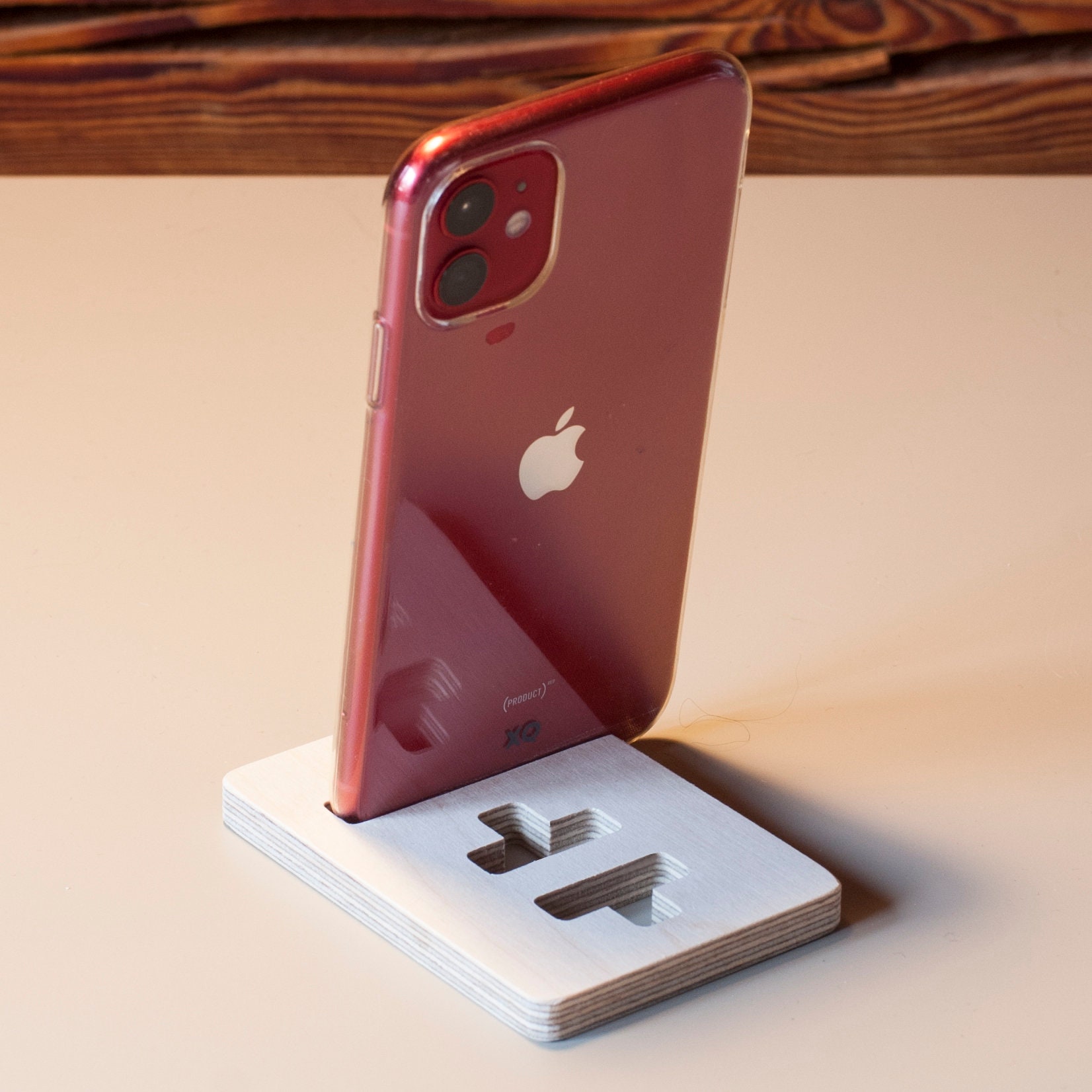Plywood Phone Stand TETRI for iPhone or Smartphones Perfect for Zoom ...