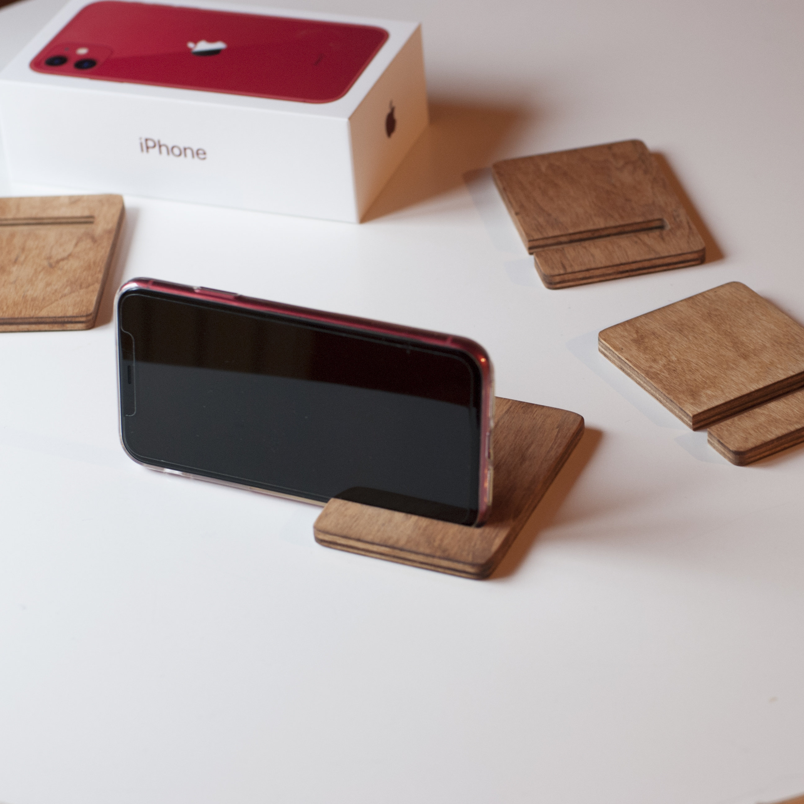 Plywood Phone Stand for iPhone or Smartphones Perfect for Zoom ...
