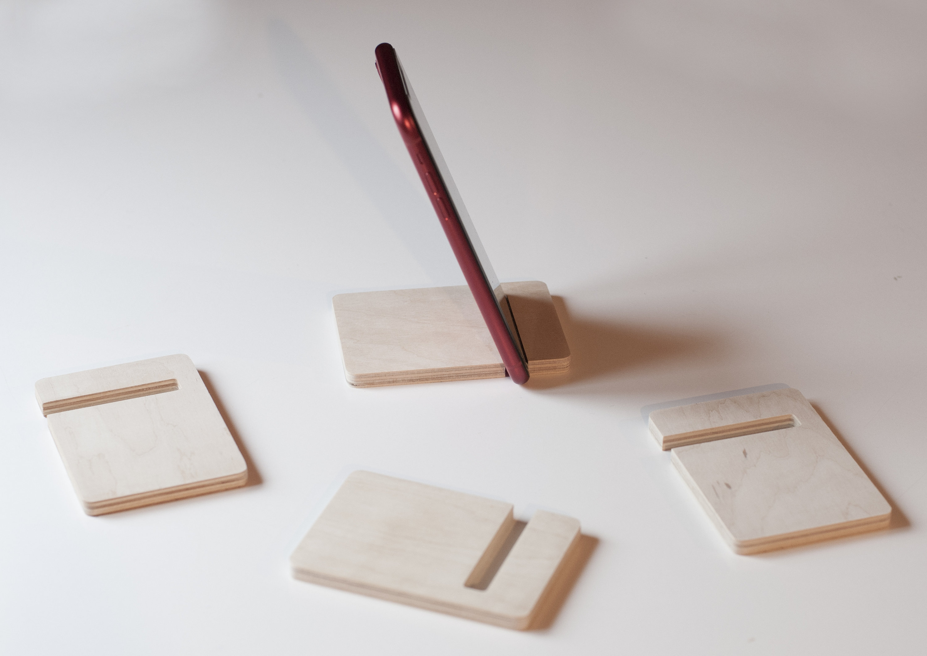 Plywood Phone Stand for iPhone or Smartphones Perfect for Zoom ...