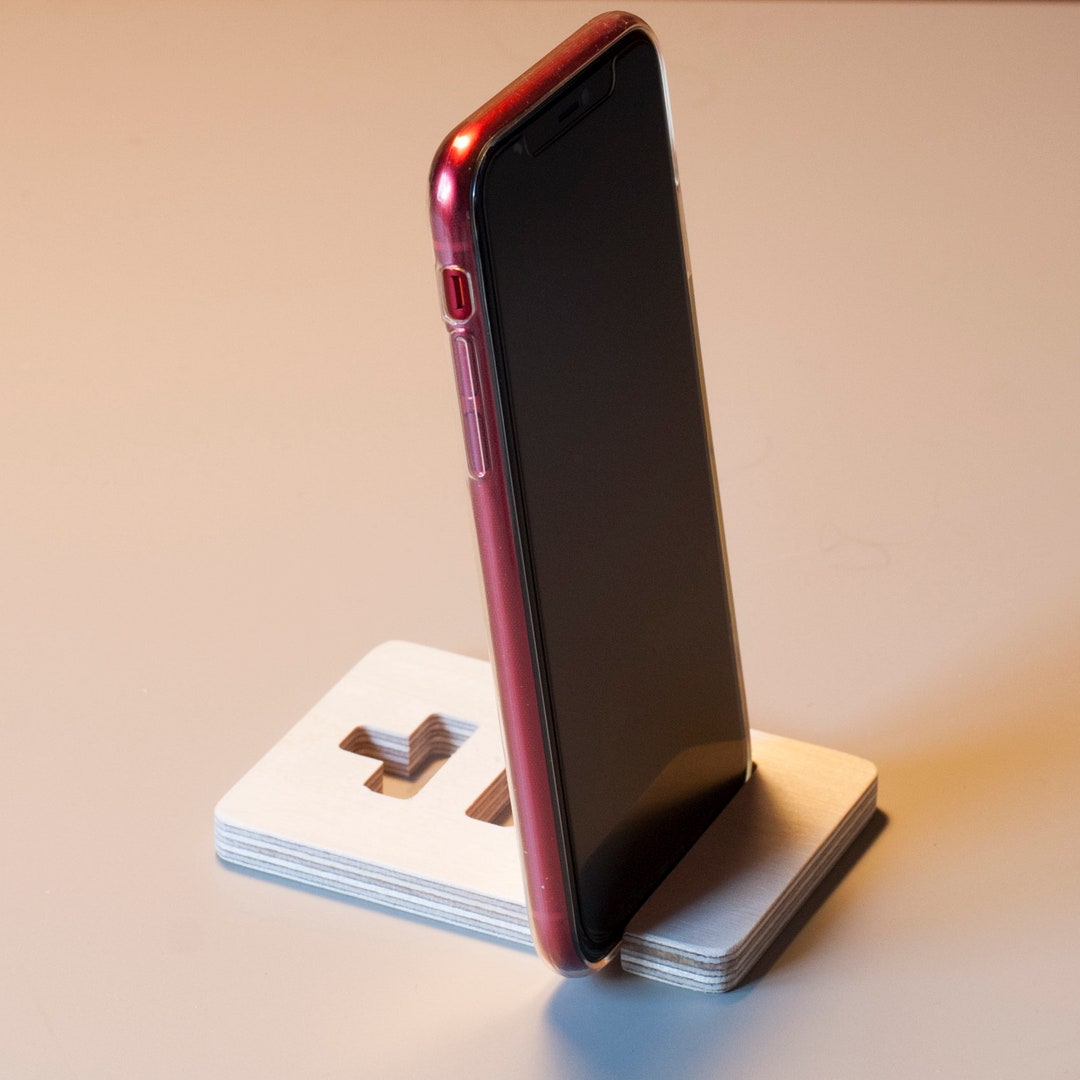 Plywood Phone Stand TETRI for iPhone or Smartphones Perfect for Zoom ...