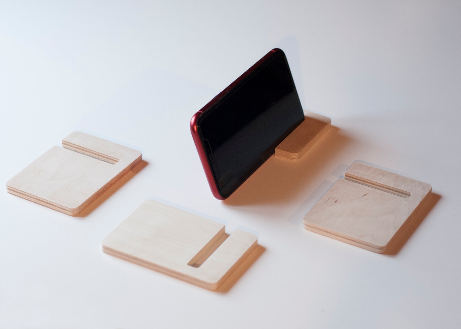 Plywood Phone Stand for iPhone or Smartphones Perfect for Zoom ...