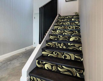 3D Black White Abstract Figure ZEBRA Colors Stairway | Etsy