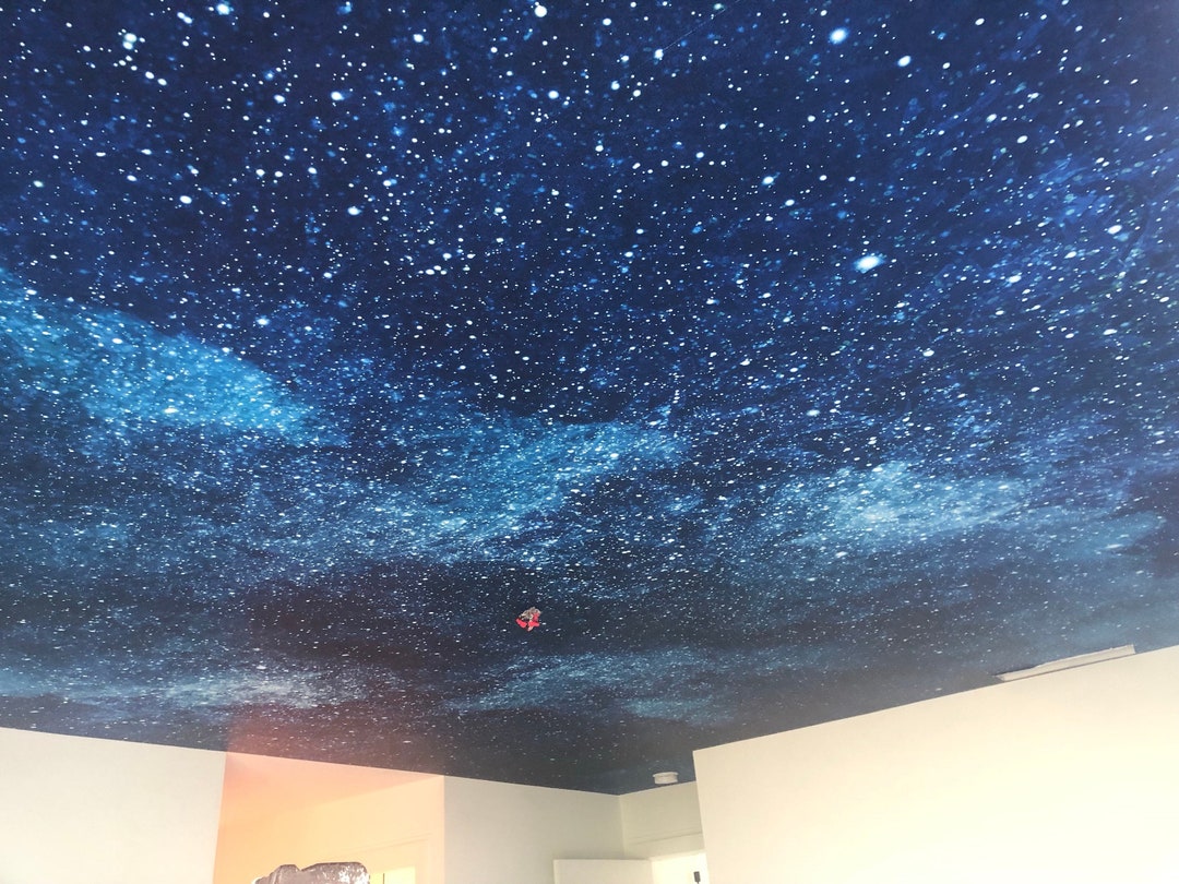 Space Night Sky Universe Stars Field Wall Murals Kids Ceiling Wall ...