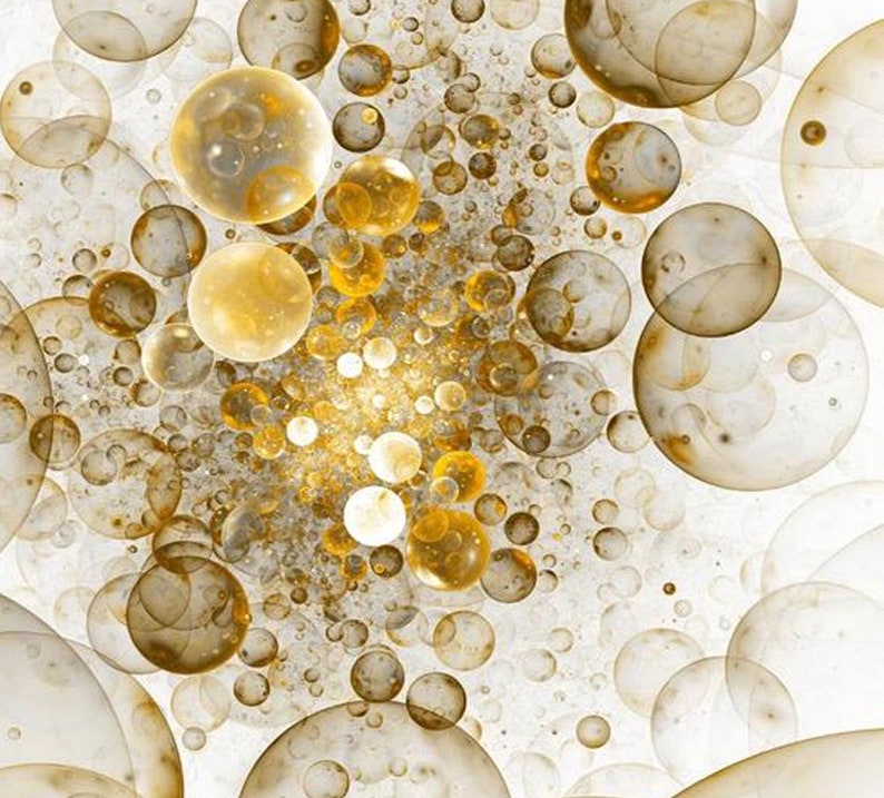 Glittering Gold Bubbles 3D Wall Sticker Decor Ceiling Golden - Etsy