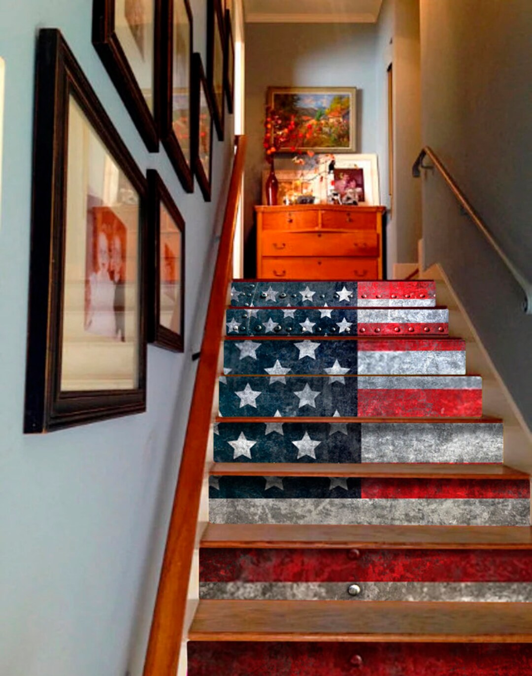 Old Patina American Flagtexture Vintage US Flag Color Steps Self ...