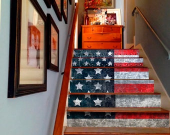 Vinyl Stair Decals Flag - Etsy