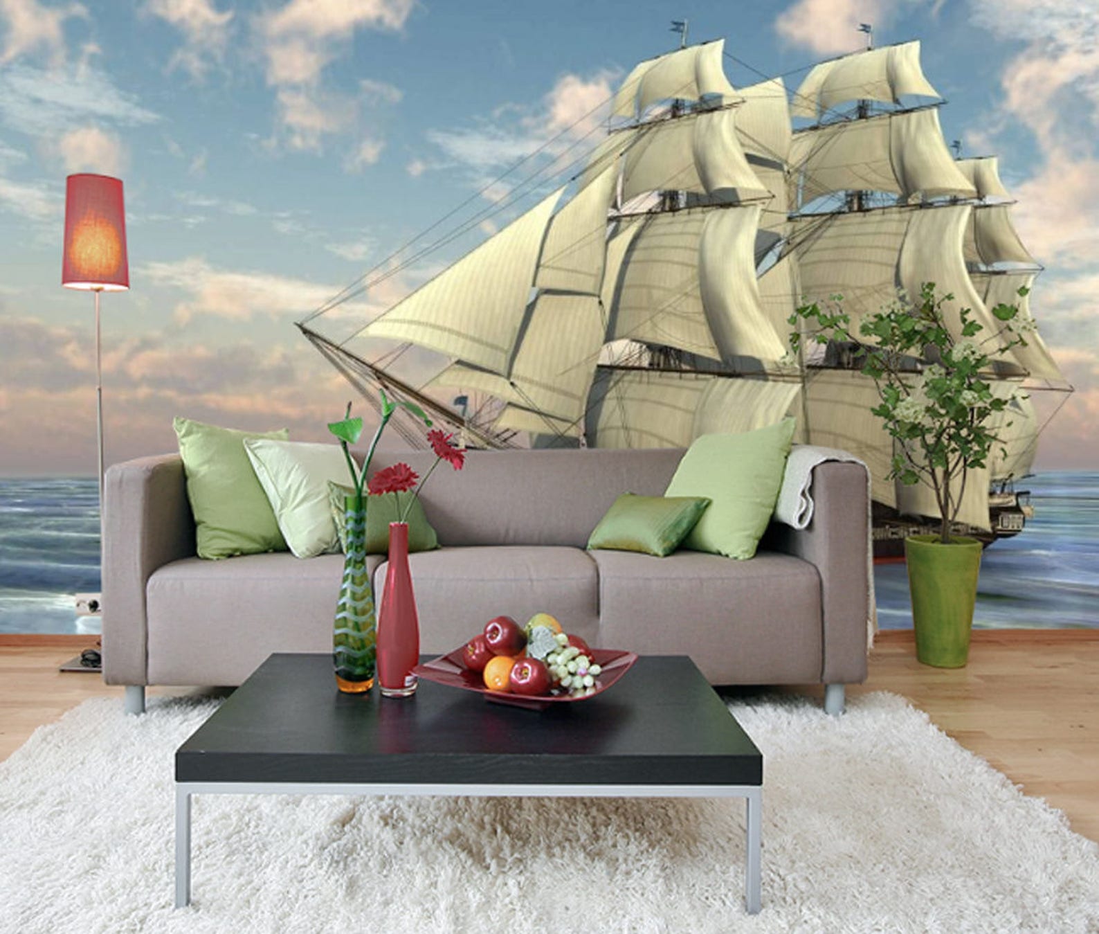 Ship With Sails Kids Wallpaper Kids Room Sticker Wall Nursery - Etsy