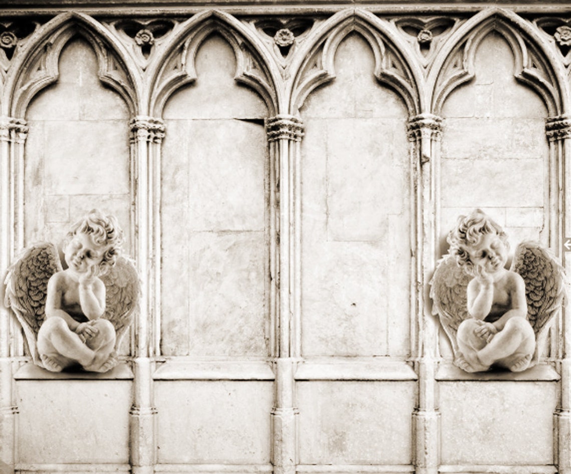Gothic Angels Gothic Paris Architecture Vinyl Wallpaper - Etsy