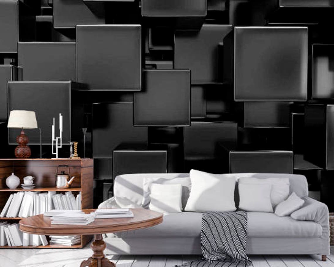 3D Wallpaper 3D Wall Sticker Vinyl Stickers Wall Decor Black - Etsy