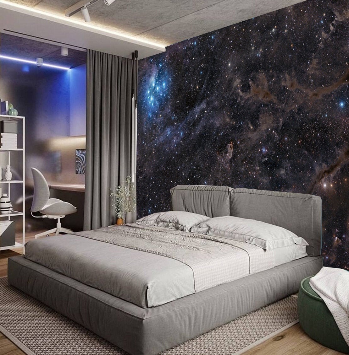 3D Space Galaxy Stars Wallpaper Background Vinyl Wallpaper 3D - Etsy