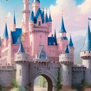 Magic Pink Castle Peel and Stick Princess Castle Stair Riser Panels ...