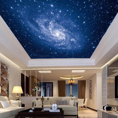 Space Night Sky Planets Ceiling Sticker Ceiling Decor Dark - Etsy